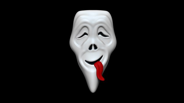 modelo 3d Máscara Ghostface Scream - Máscara extra de película de miedo ...