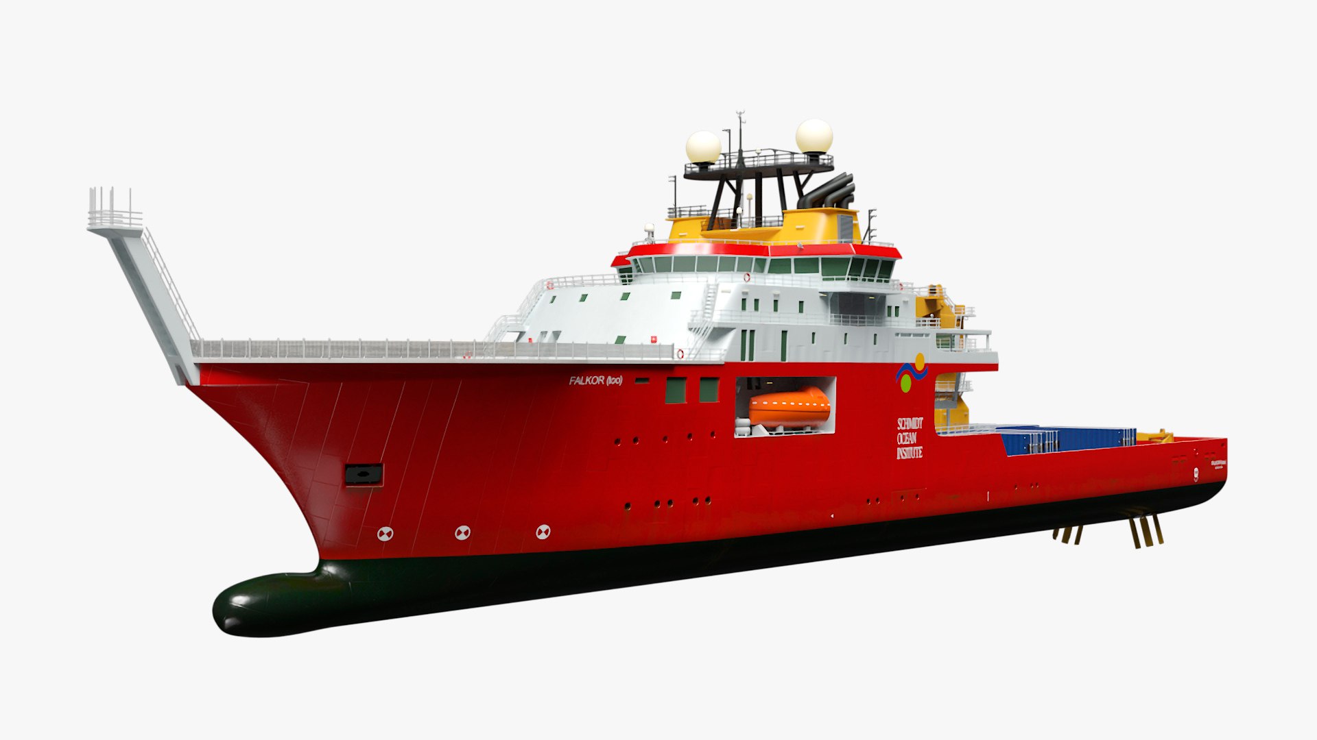 3D Research Vessel FALKOR With Helipad - TurboSquid 2349223