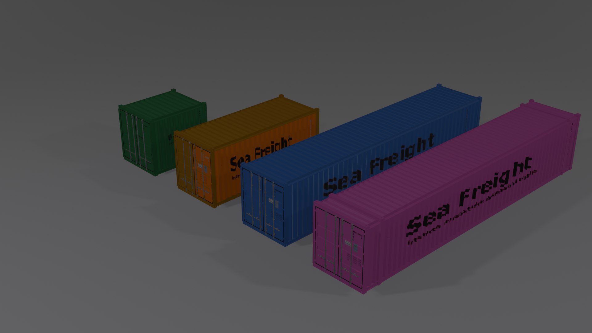 3D Model Shipping Containers Standard Height - TurboSquid 1799646