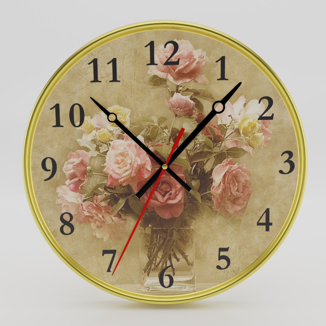 Wall Clock Model - TurboSquid 1692282
