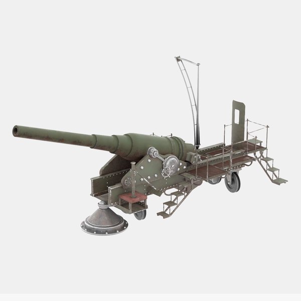 3D Artillery Battery Krupp Cannon - TurboSquid 1996476