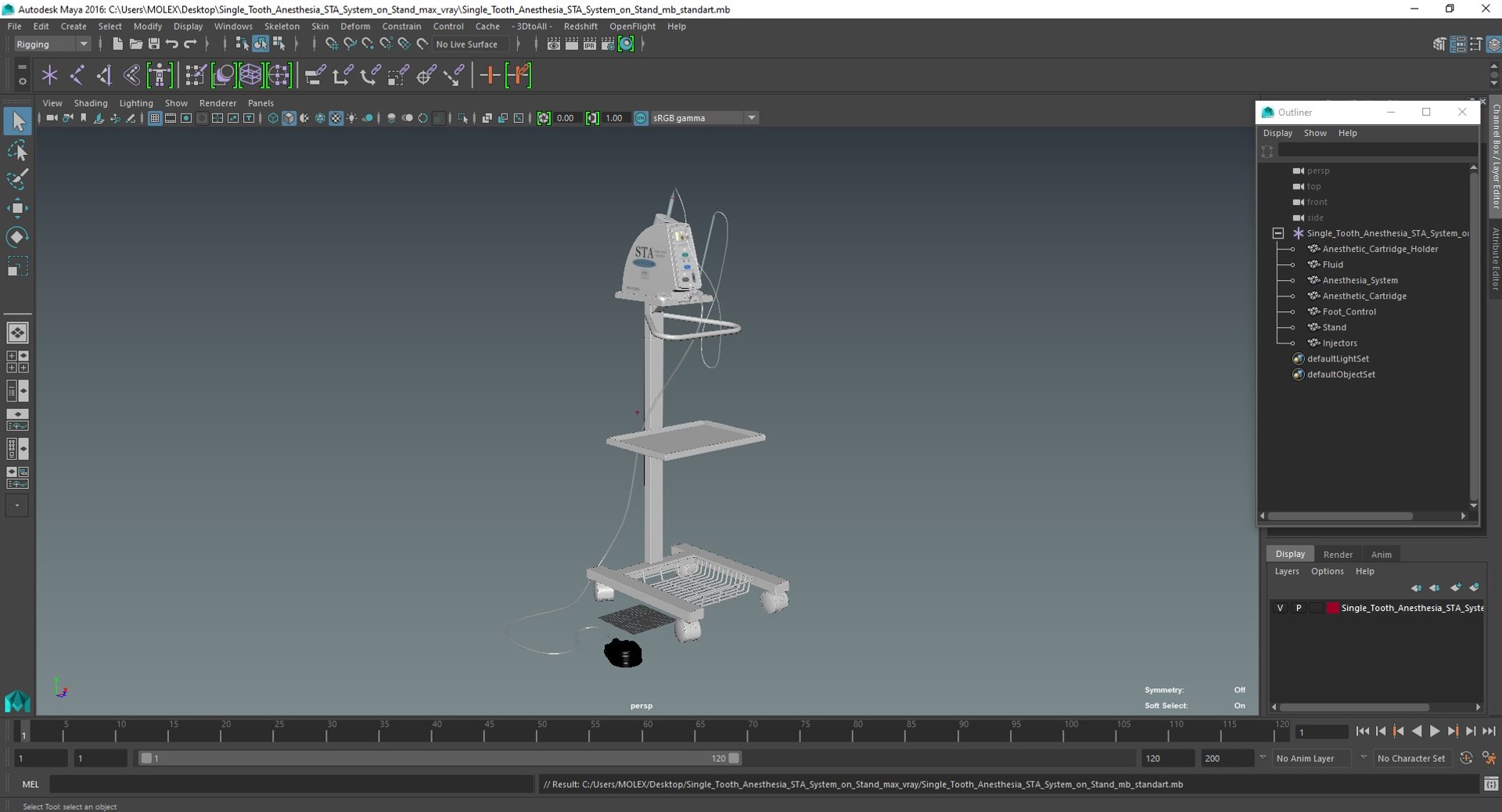 Single Tooth Anesthesia STA System On Stand 3D - TurboSquid 2193362