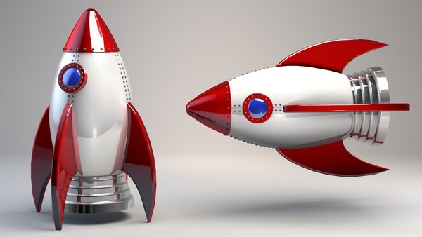 3d toy rocket model