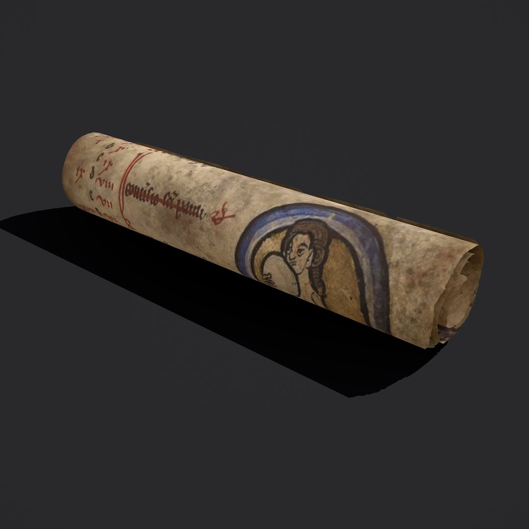 January Manuscript Scroll 3D Model - TurboSquid 1748348