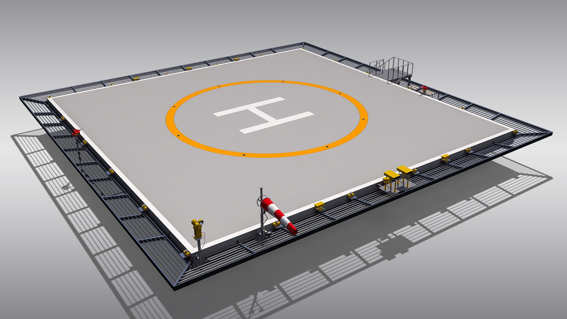 Square Heliport 3D Model - TurboSquid 1606537