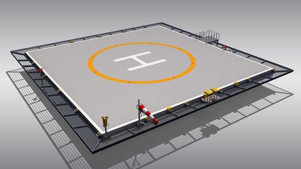 modelo 3d Helipuerto cuadrado - TurboSquid 1606537