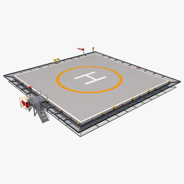 Dual Heliport model - TurboSquid 1859713