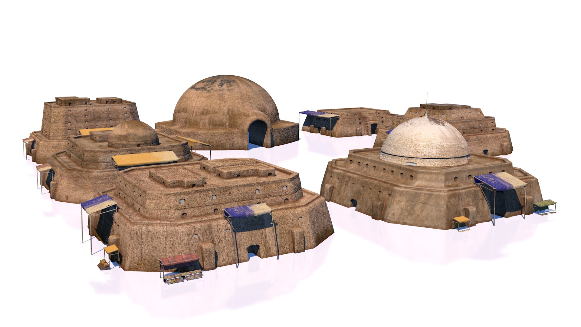 Arab Architecture Buildings Desert 3D Model - TurboSquid 1343447