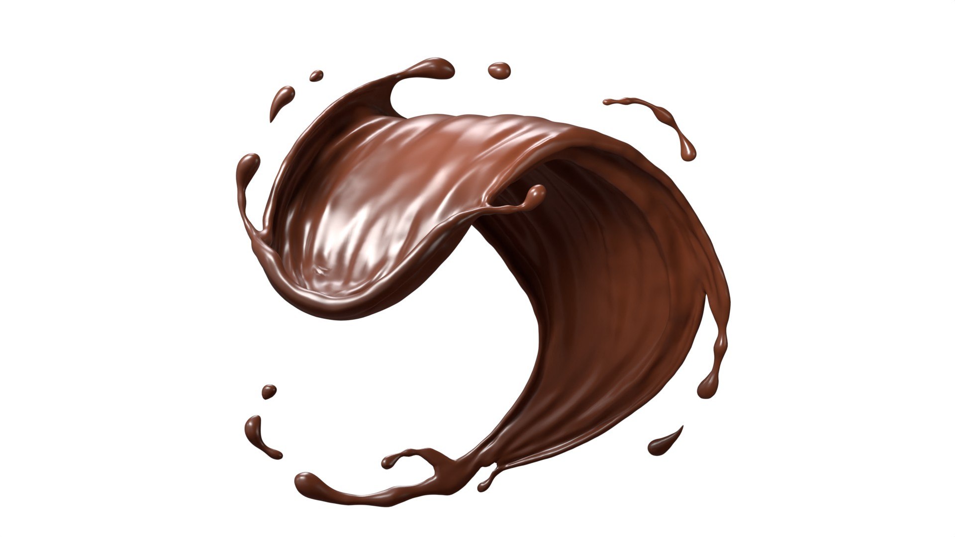 Free 3D Model Chocolate Splash Free 002 - TurboSquid 2271807