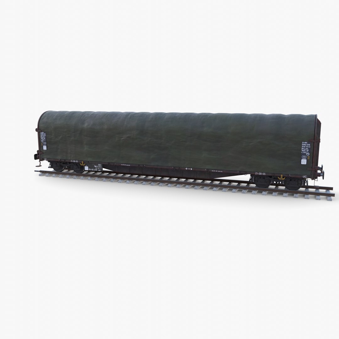CFR Sliding Tarp Rail Car V2 3D Model - TurboSquid 2261918