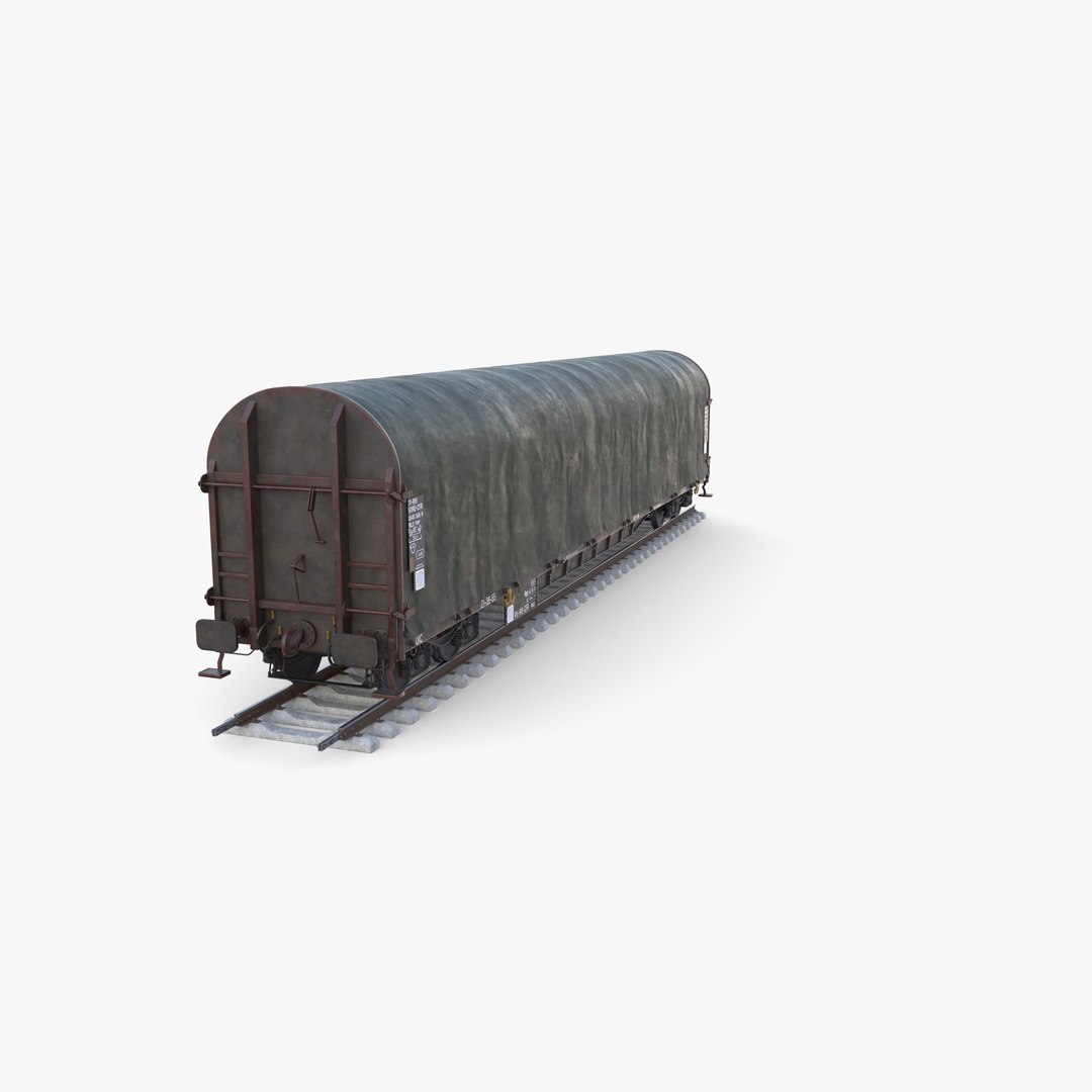 CFR Sliding Tarp Rail Car V2 3D Model - TurboSquid 2261918
