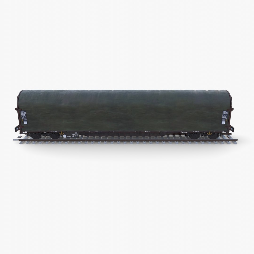 CFR Sliding Tarp Rail Car V2 3D Model - TurboSquid 2261918