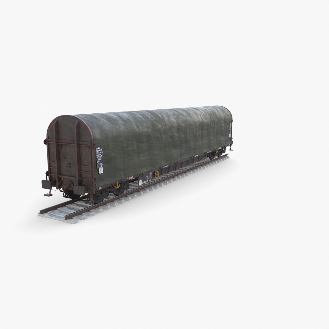 CFR Sliding Tarp Rail Car V2 3D Model - TurboSquid 2261918