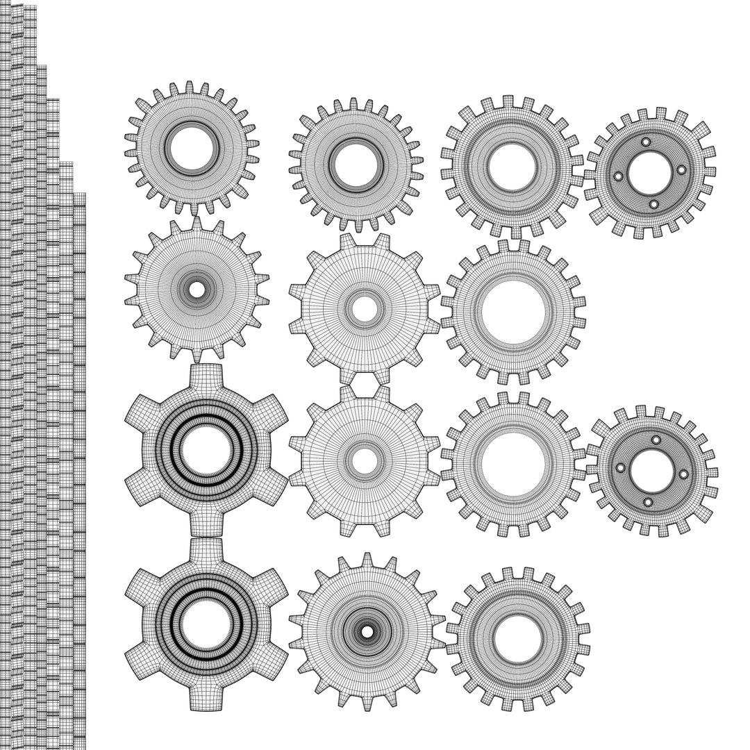Gears Set Iron Model - TurboSquid 2327002