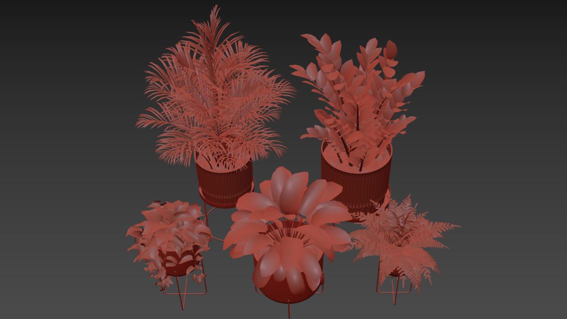 3D Indoor Plant Set 002 Model - TurboSquid 2172332