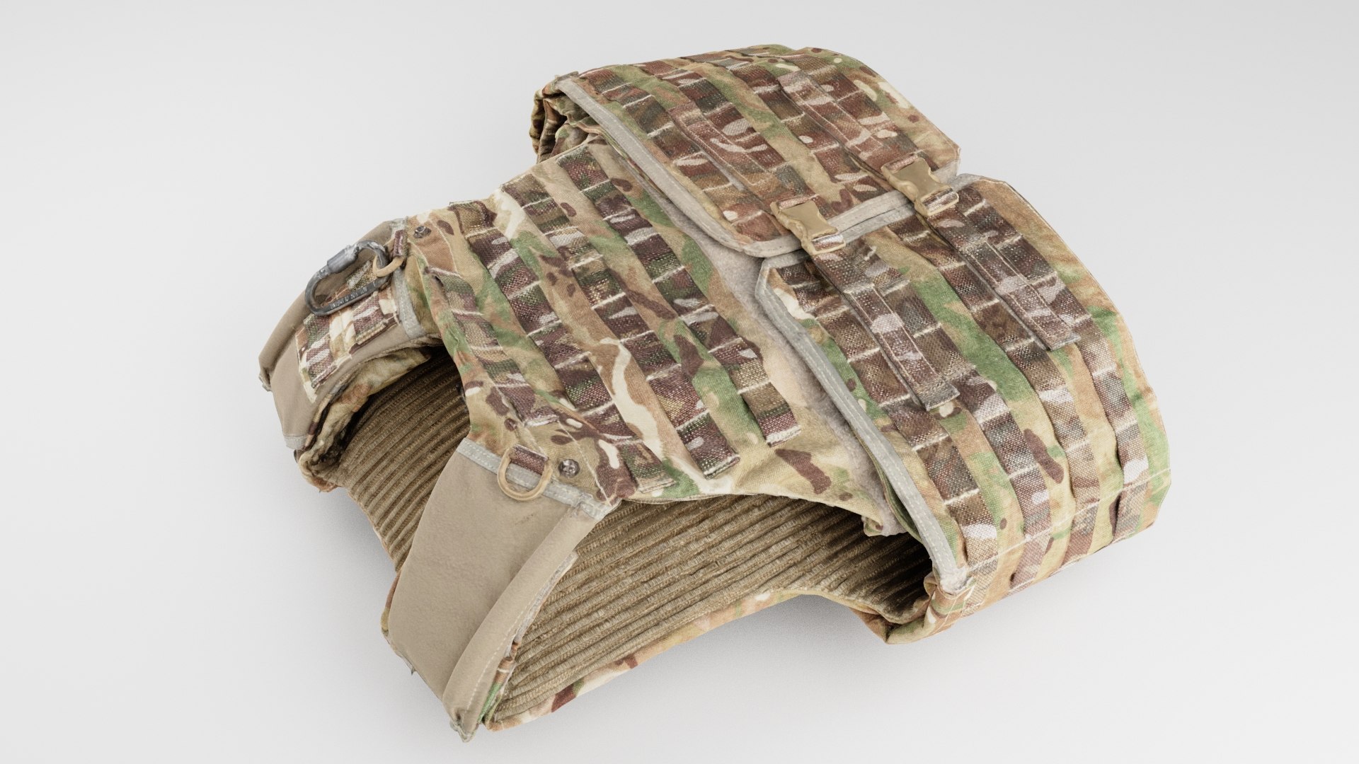 Body armour bulletproof vest armor camouflage NATO uniform 3D model ...