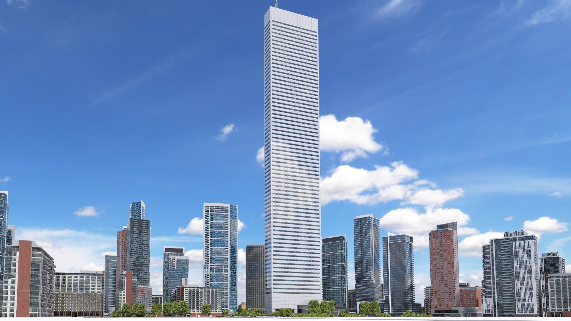 First Canadian Place V5 Lowpoly 3D Model - TurboSquid 1789264