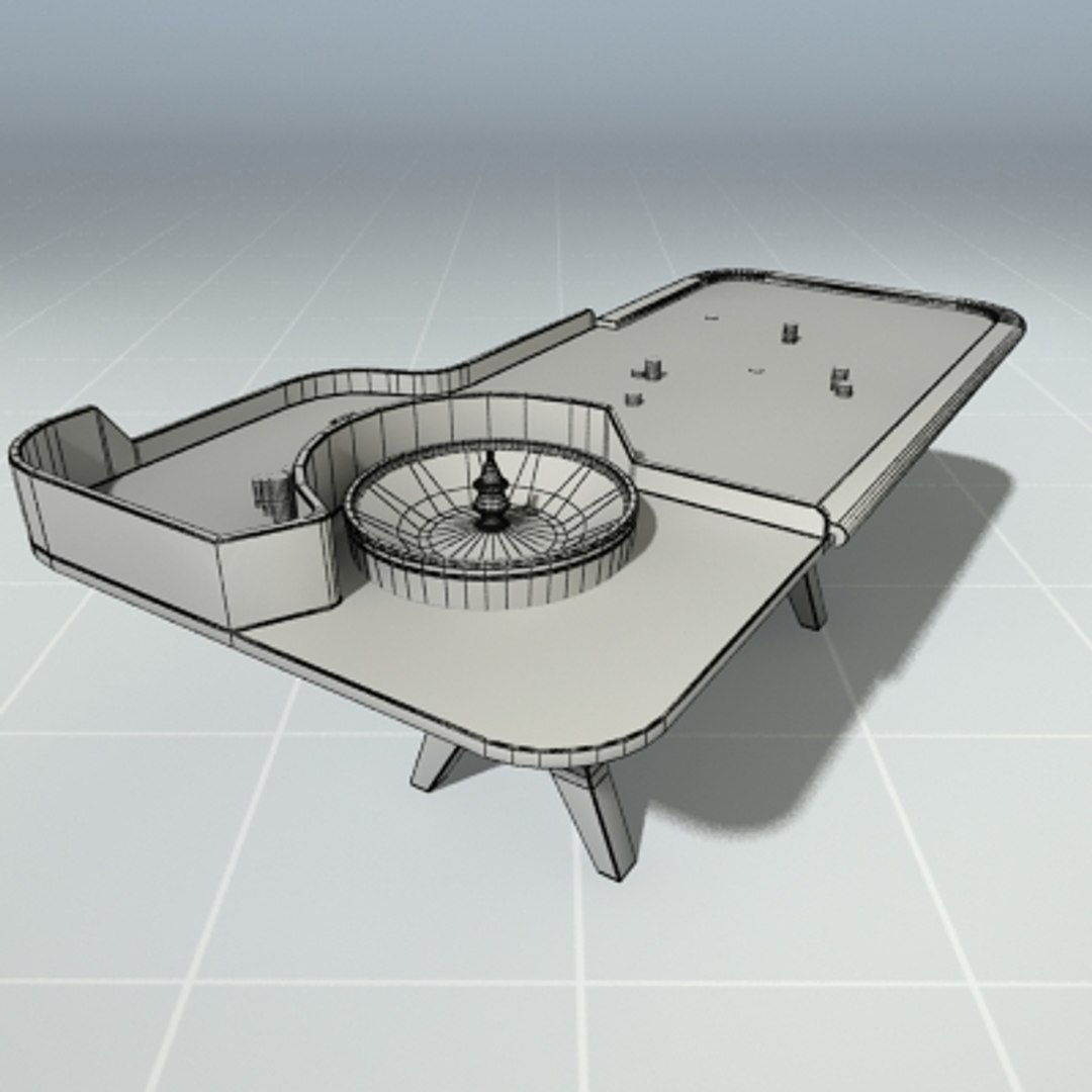3d model of roulette table casino