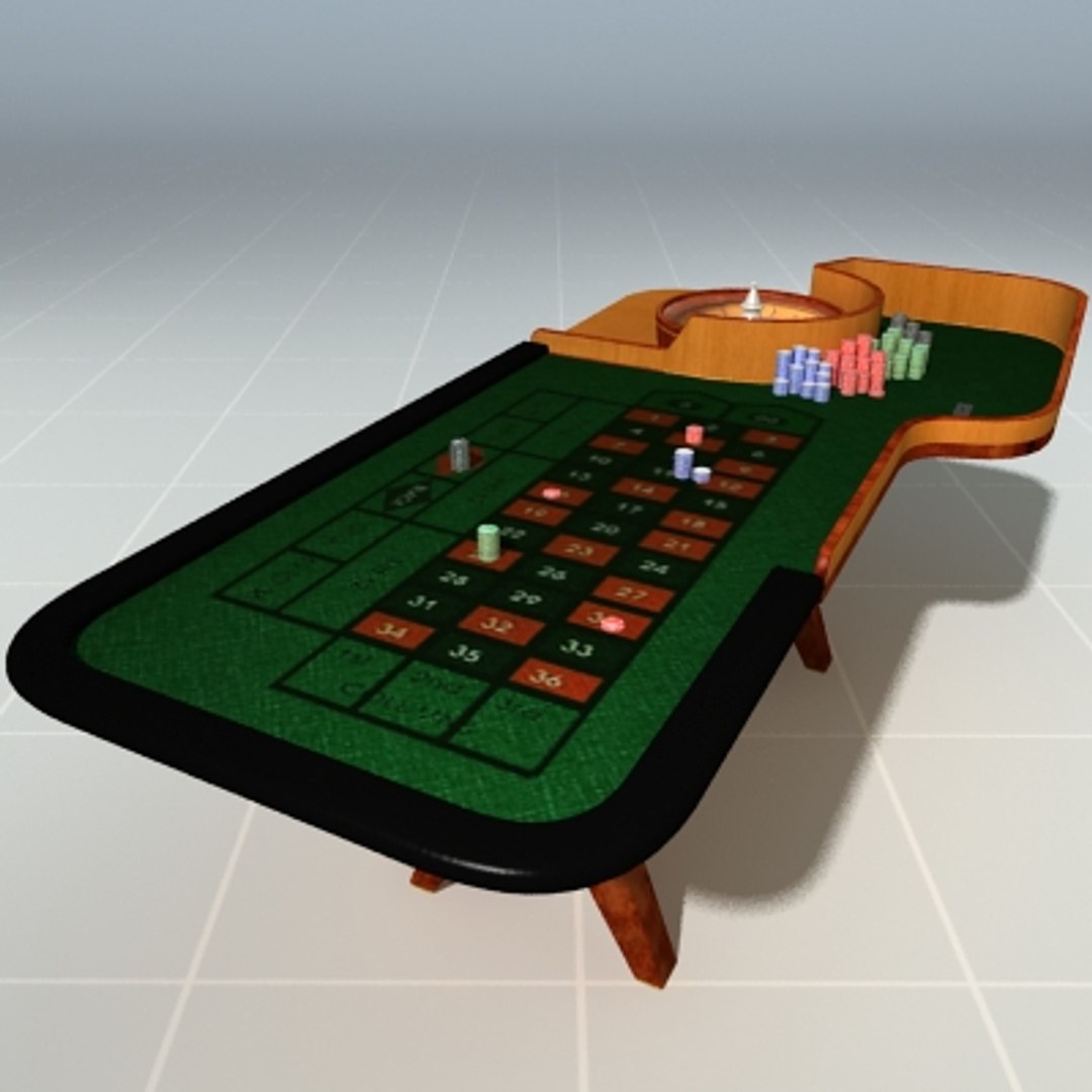 3d model of roulette table casino