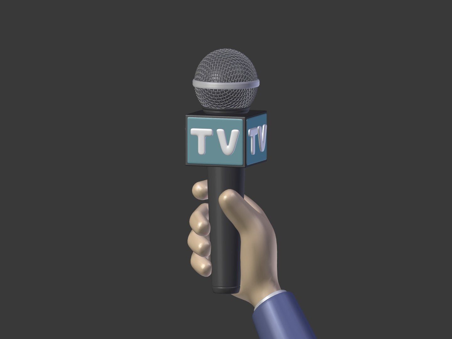 3D Cartoon Hand Microphone Model - TurboSquid 1464166