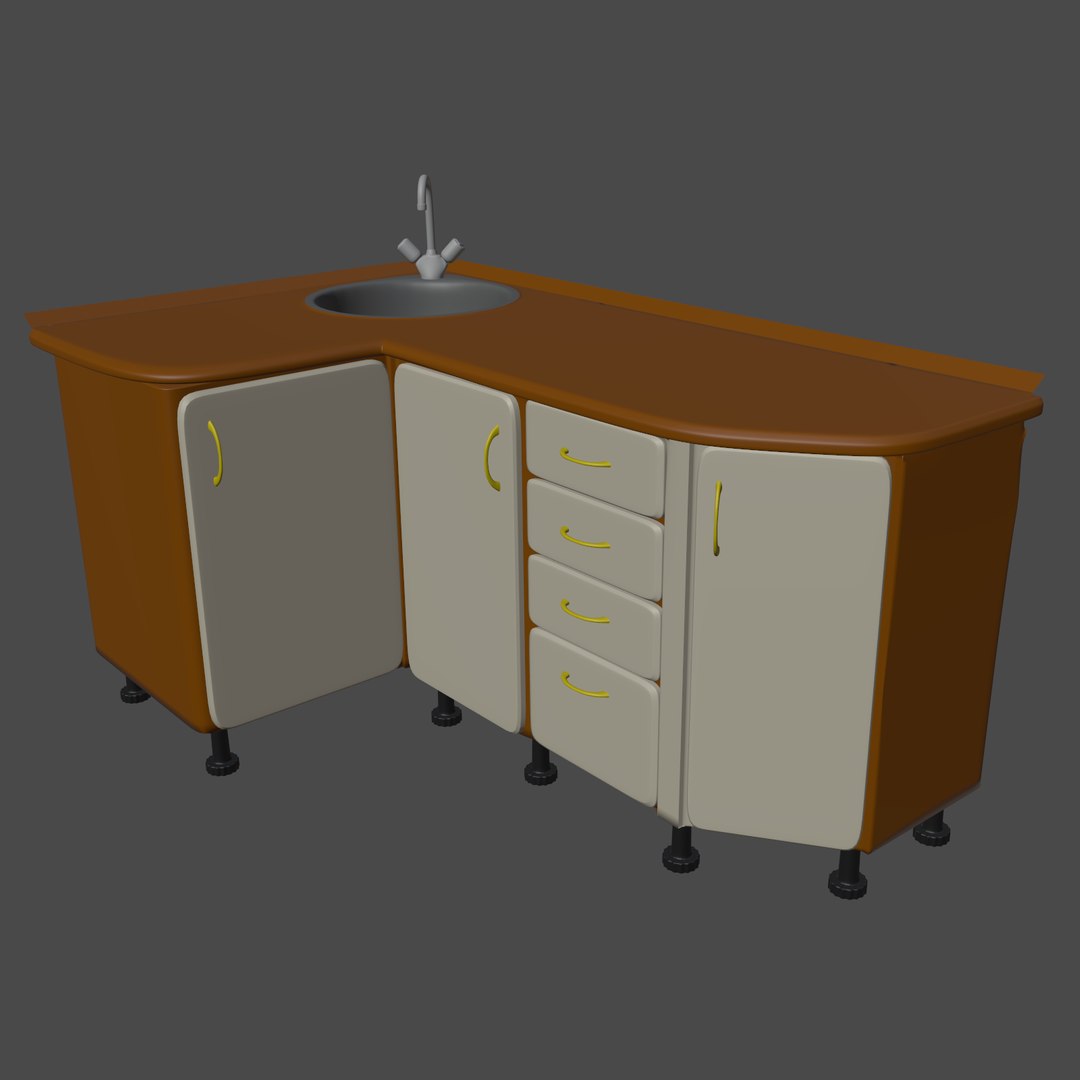 Kitchen cupboard 3D model - TurboSquid 1562650
