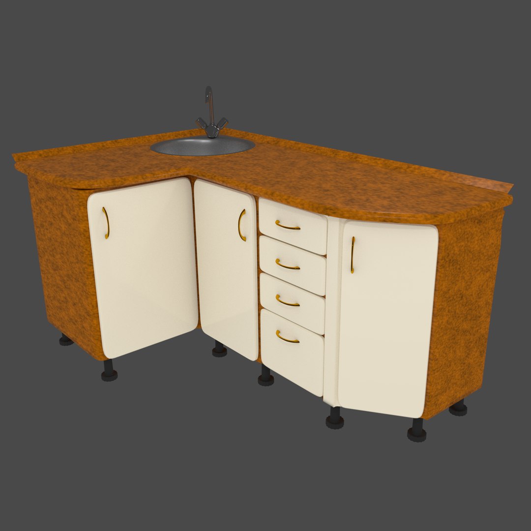 Kitchen cupboard 3D model - TurboSquid 1562650