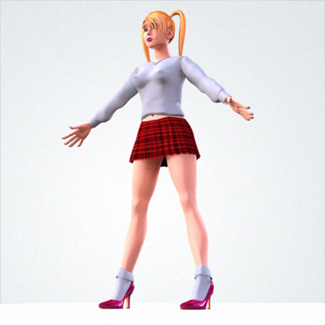 Character Human Female 3d Model
