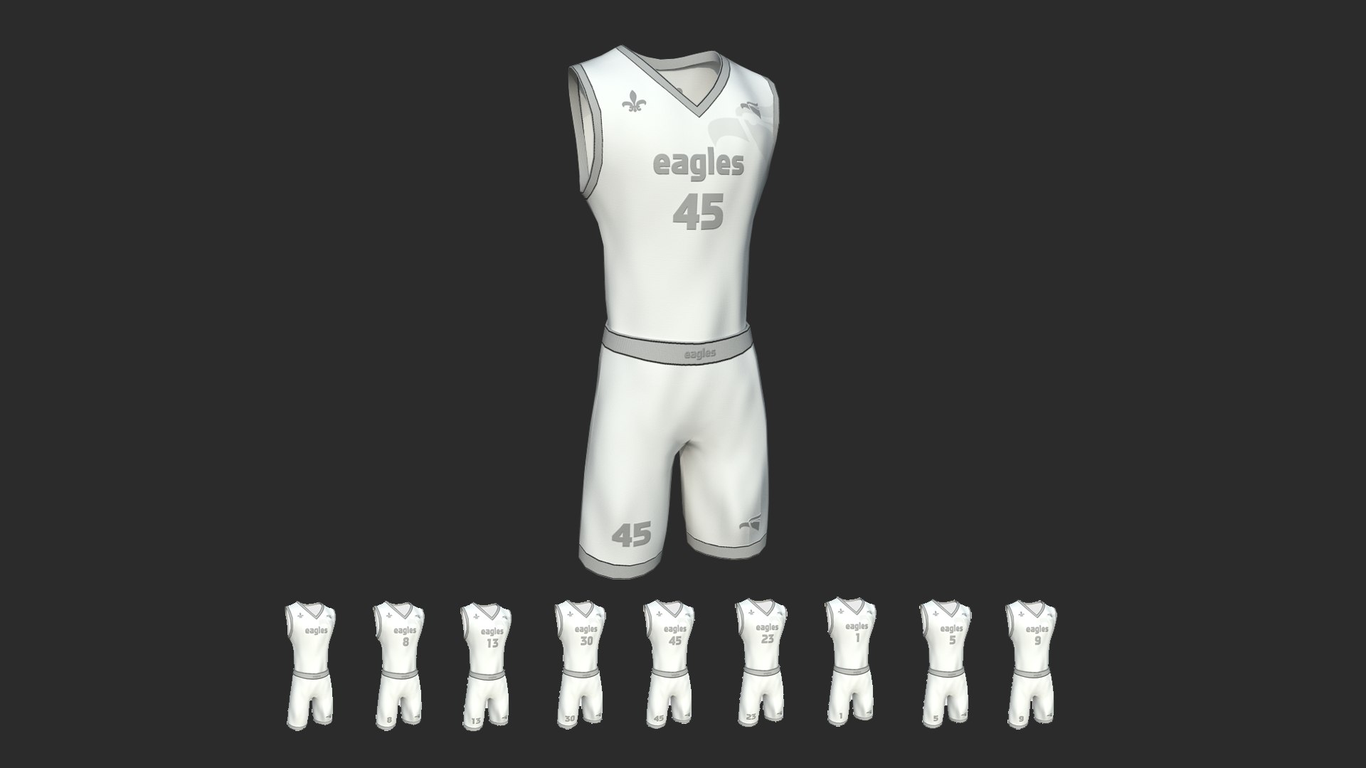 Basketball Fantasy Team Eagles Uniform - Character Design Model ...