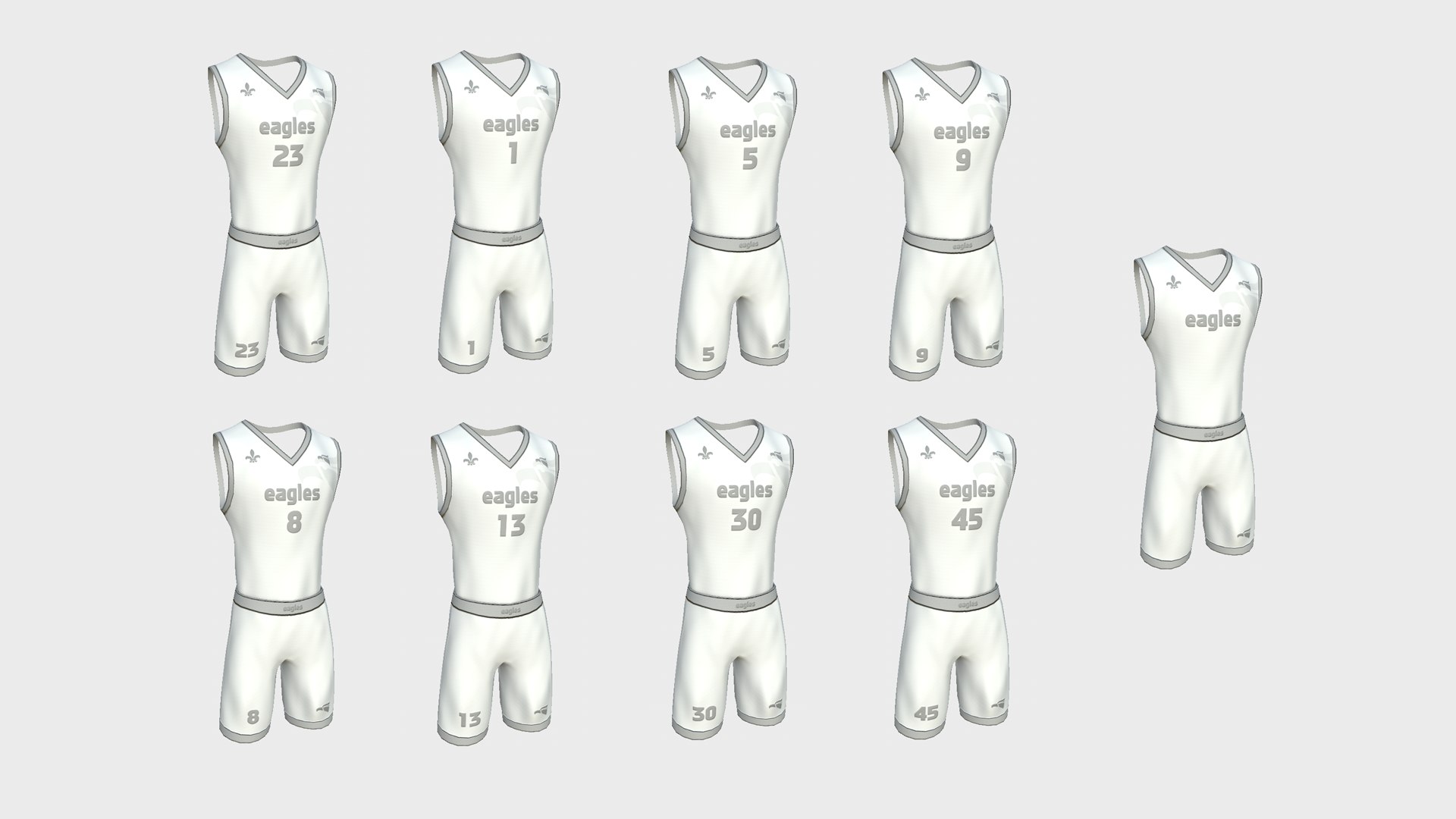 Basketball Fantasy Team Eagles Uniform - Character Design Model ...