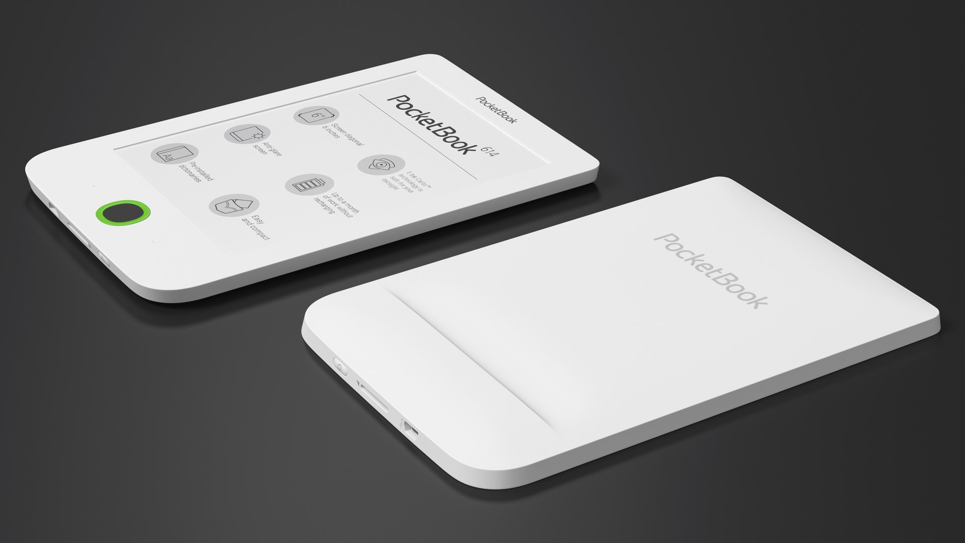 Ebook PocketBook 614 Limited Edition White 3D Model - TurboSquid 2155818