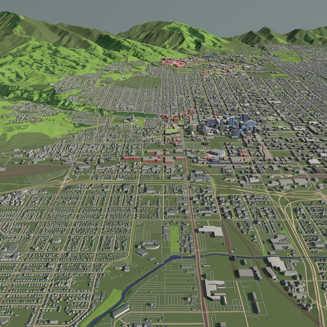 3D Model Salt Lake City Utah USA - City And Urban - TurboSquid 2391012