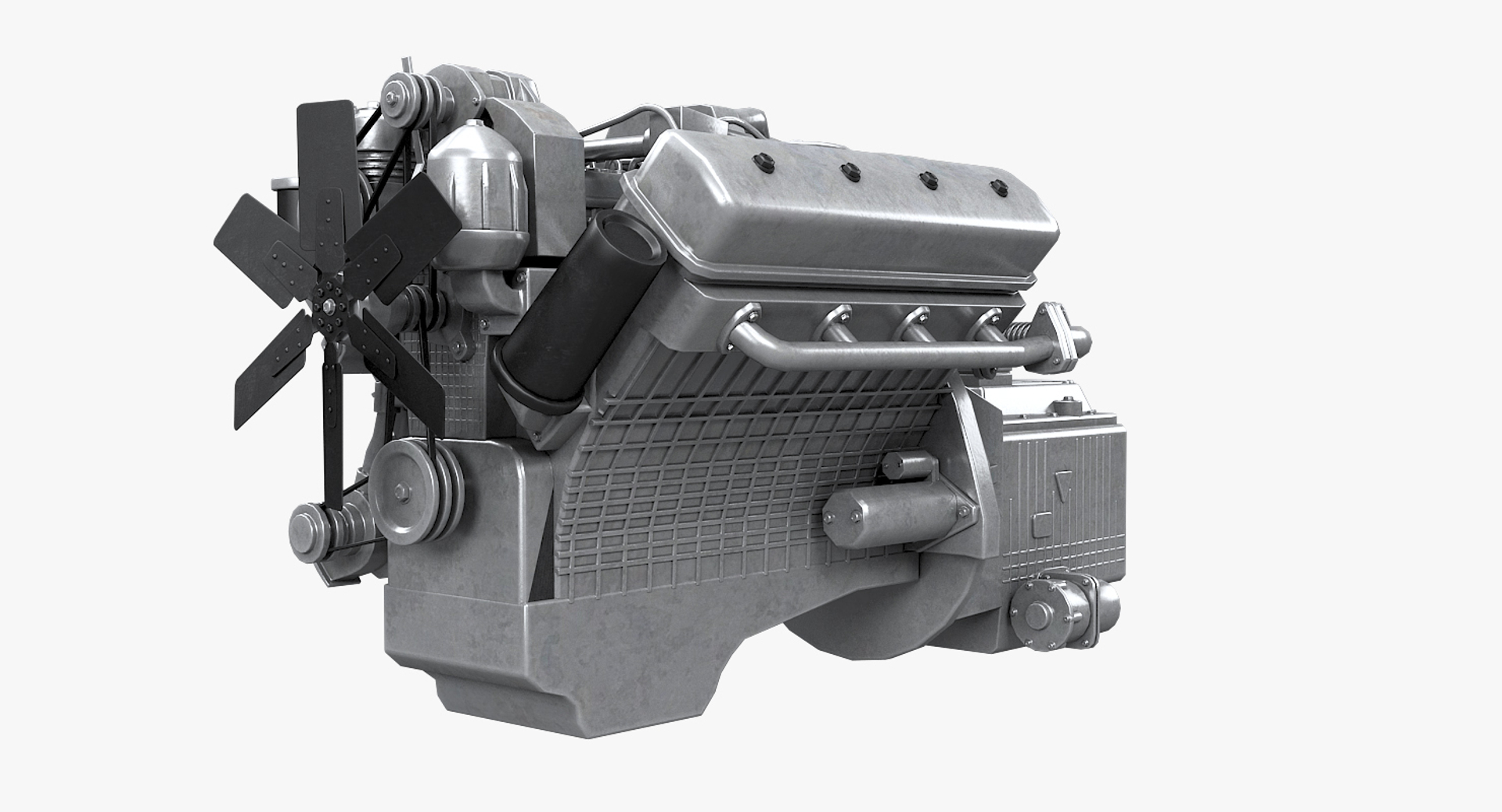 Diesel V8 Engine Yamz 3D Model - TurboSquid 1262750