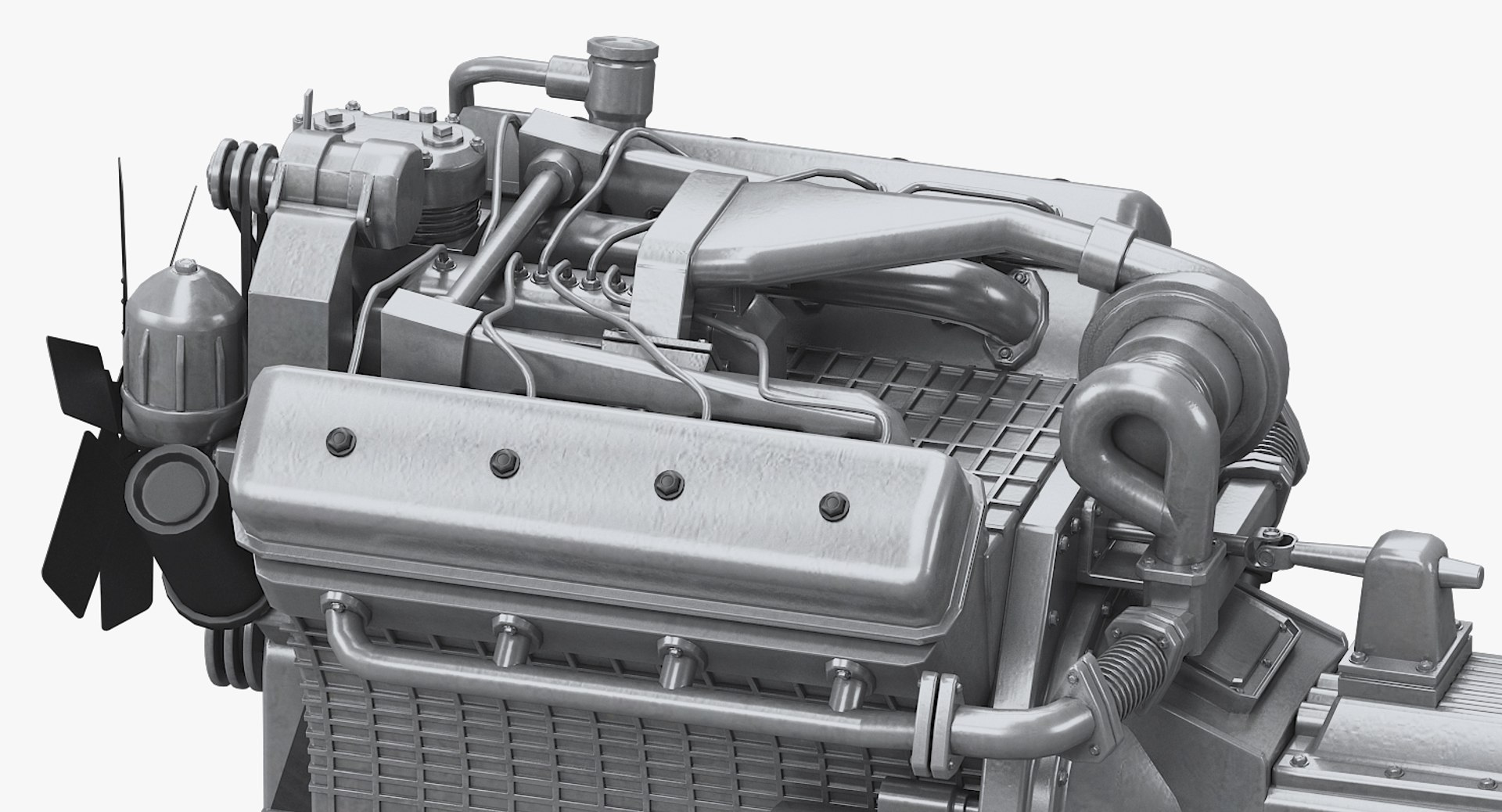 Diesel V8 Engine Yamz 3D Model - TurboSquid 1262750