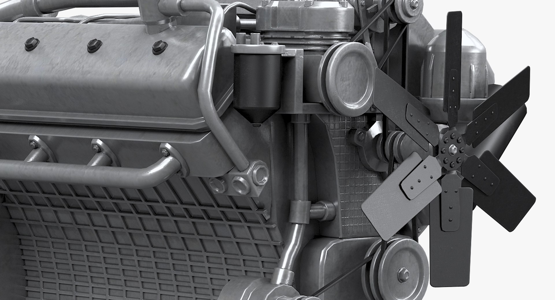 Diesel V8 Engine Yamz 3D Model - TurboSquid 1262750