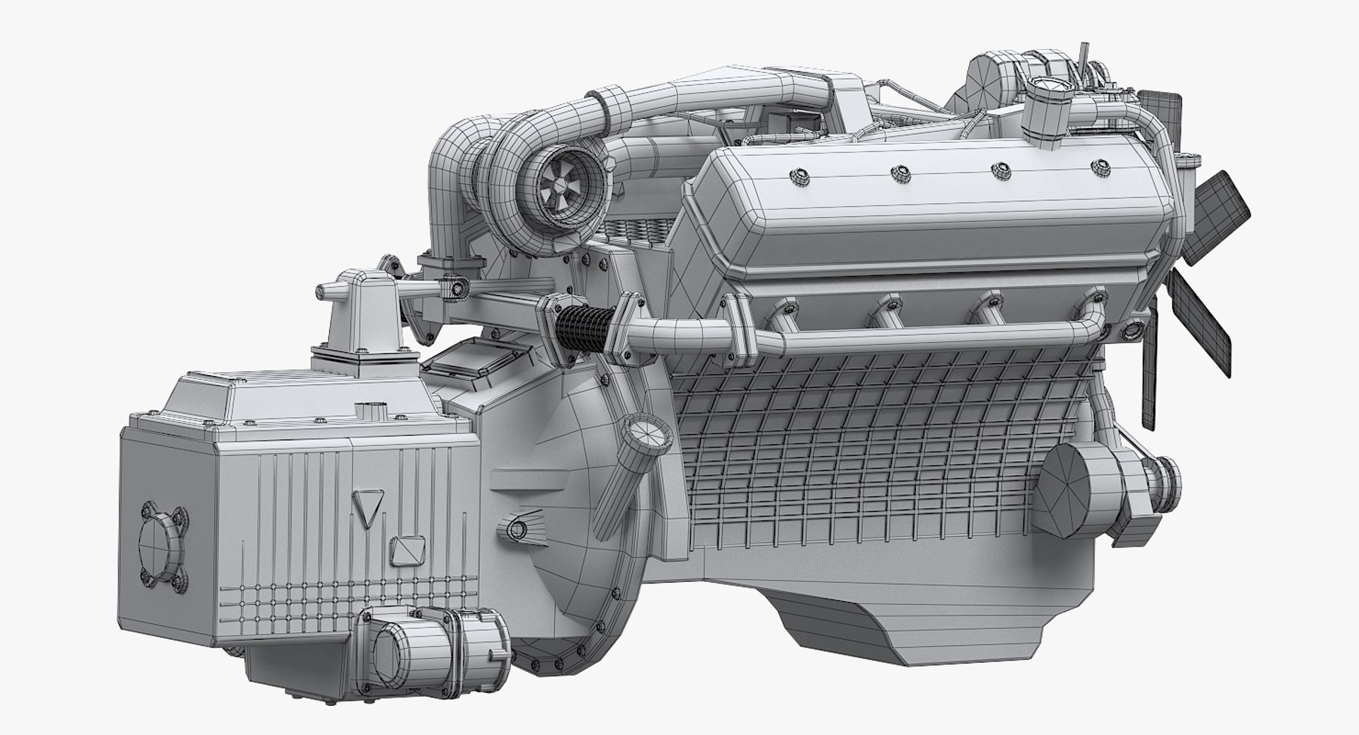 Diesel V8 Engine Yamz 3D Model - TurboSquid 1262750