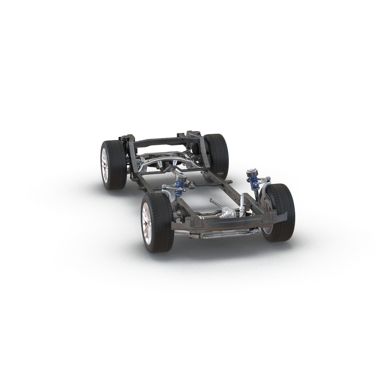 suv frame chassis rigged 3d max
