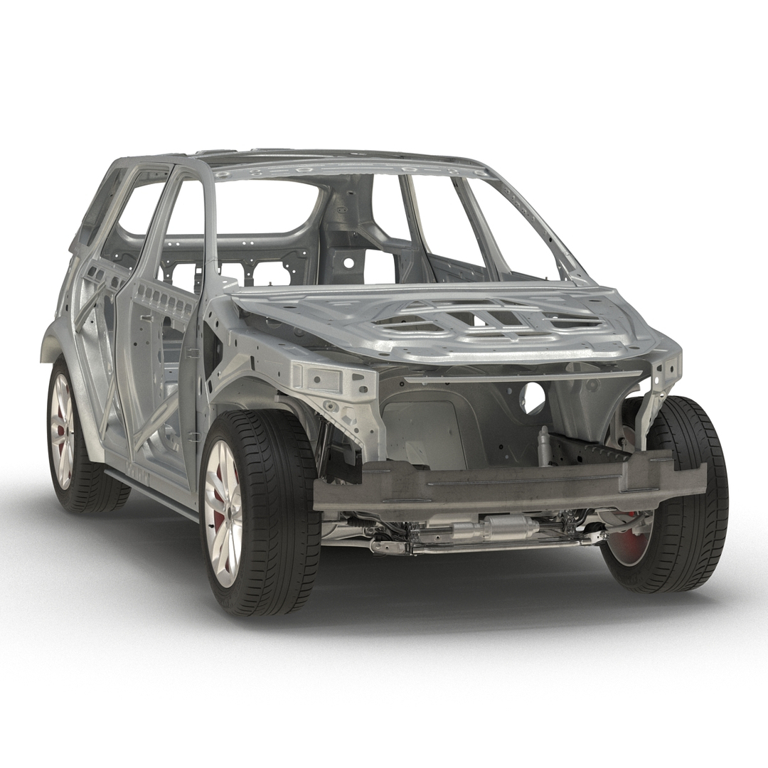 suv frame chassis rigged 3d max