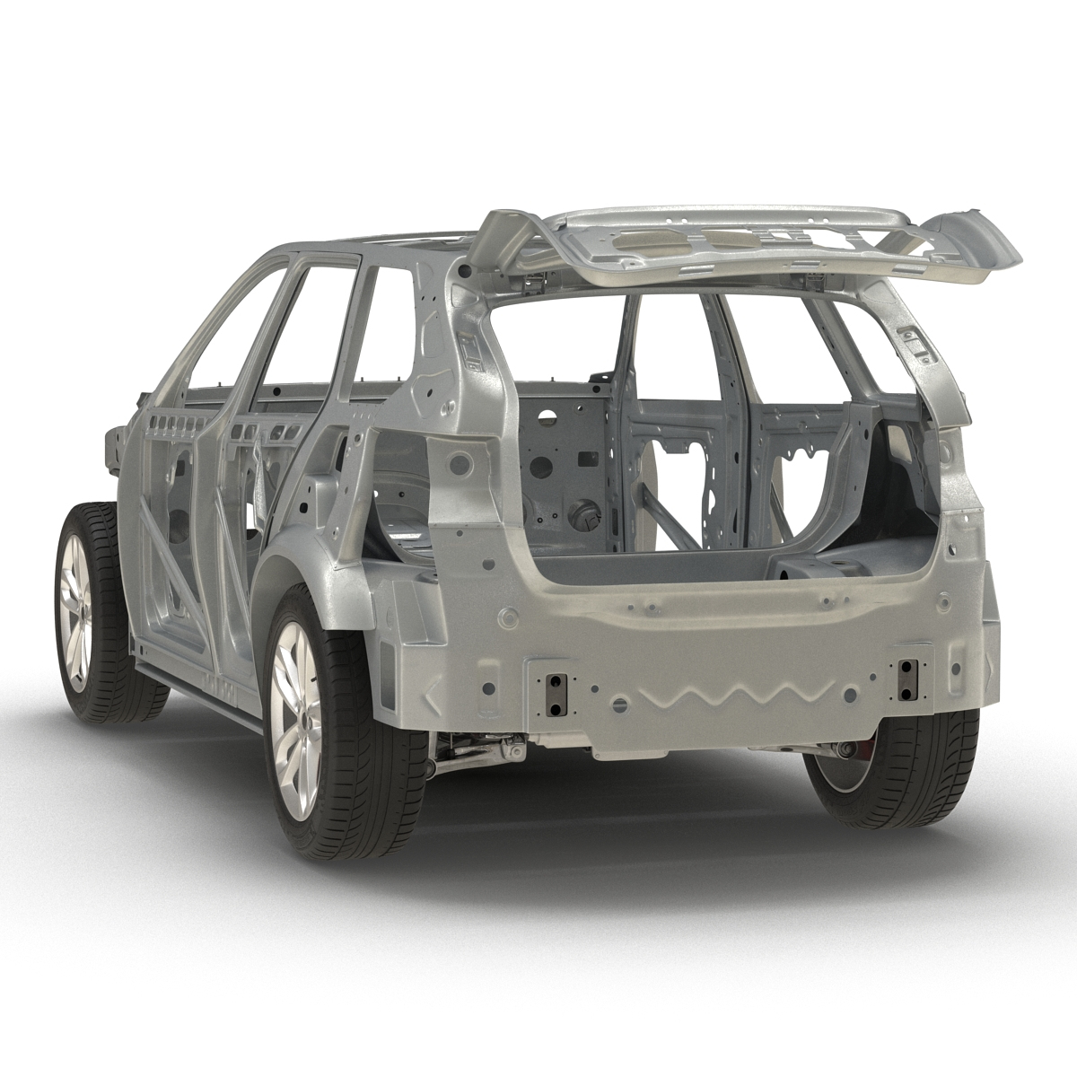 suv frame chassis rigged 3d max