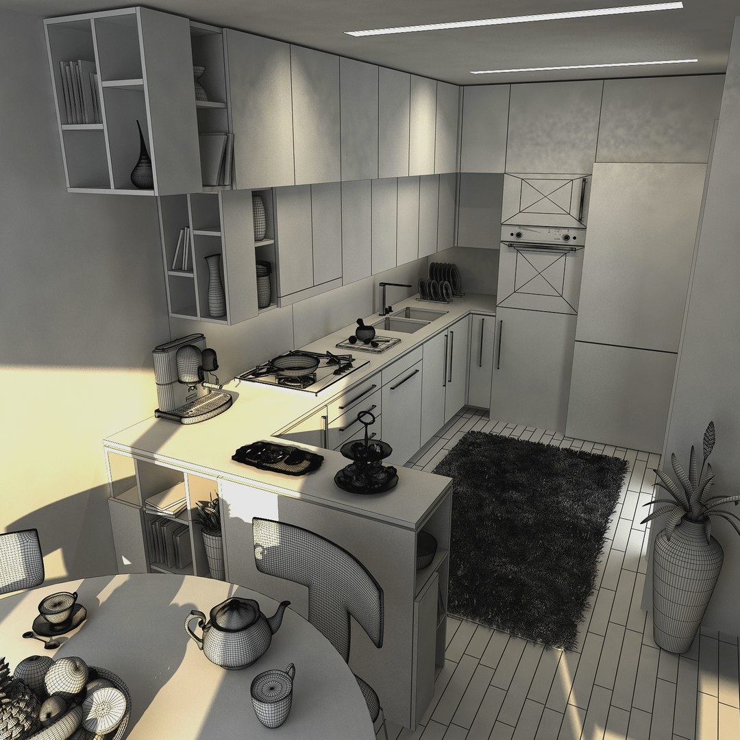 3d Max Kitchen Scene