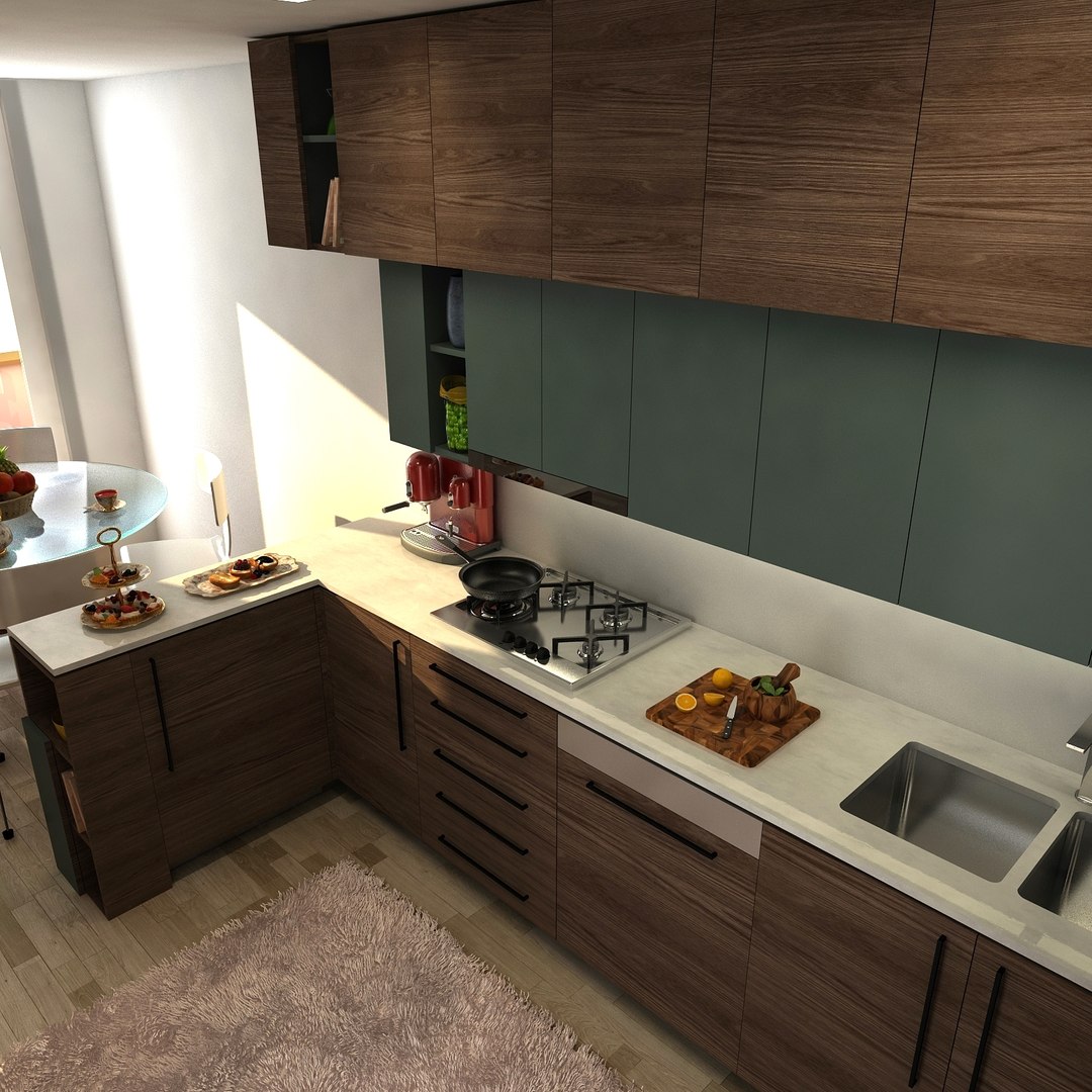 3d Max Kitchen Scene