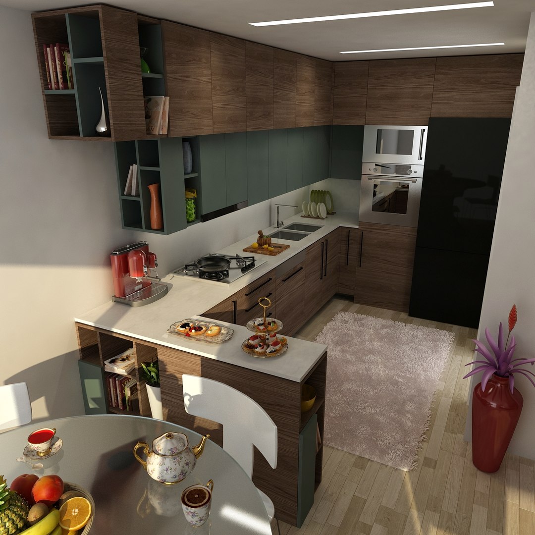 3d Max Kitchen Scene