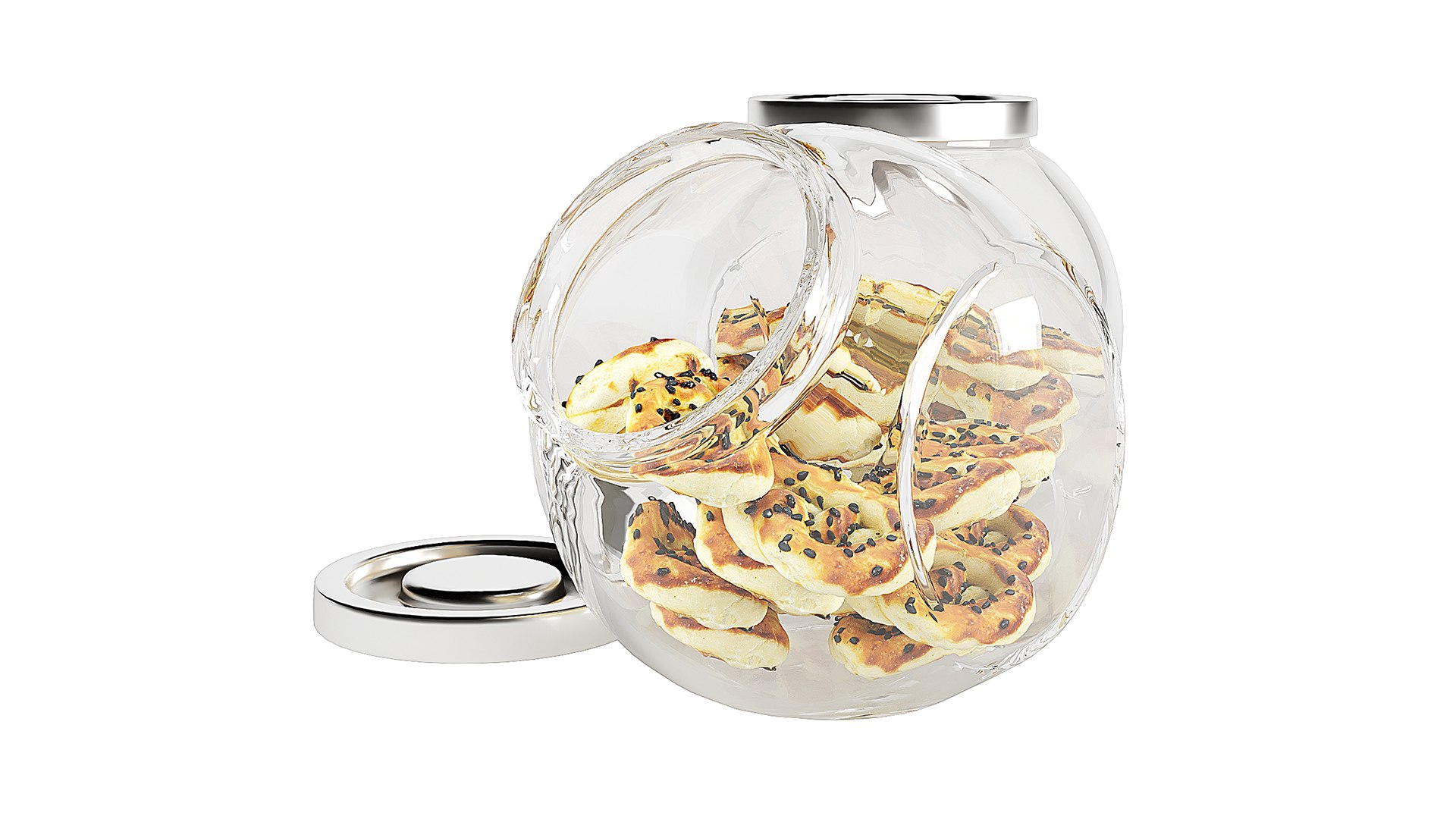 3D Chocolate Chip Cookies In A Glass Jar 15 Model - TurboSquid 1981667