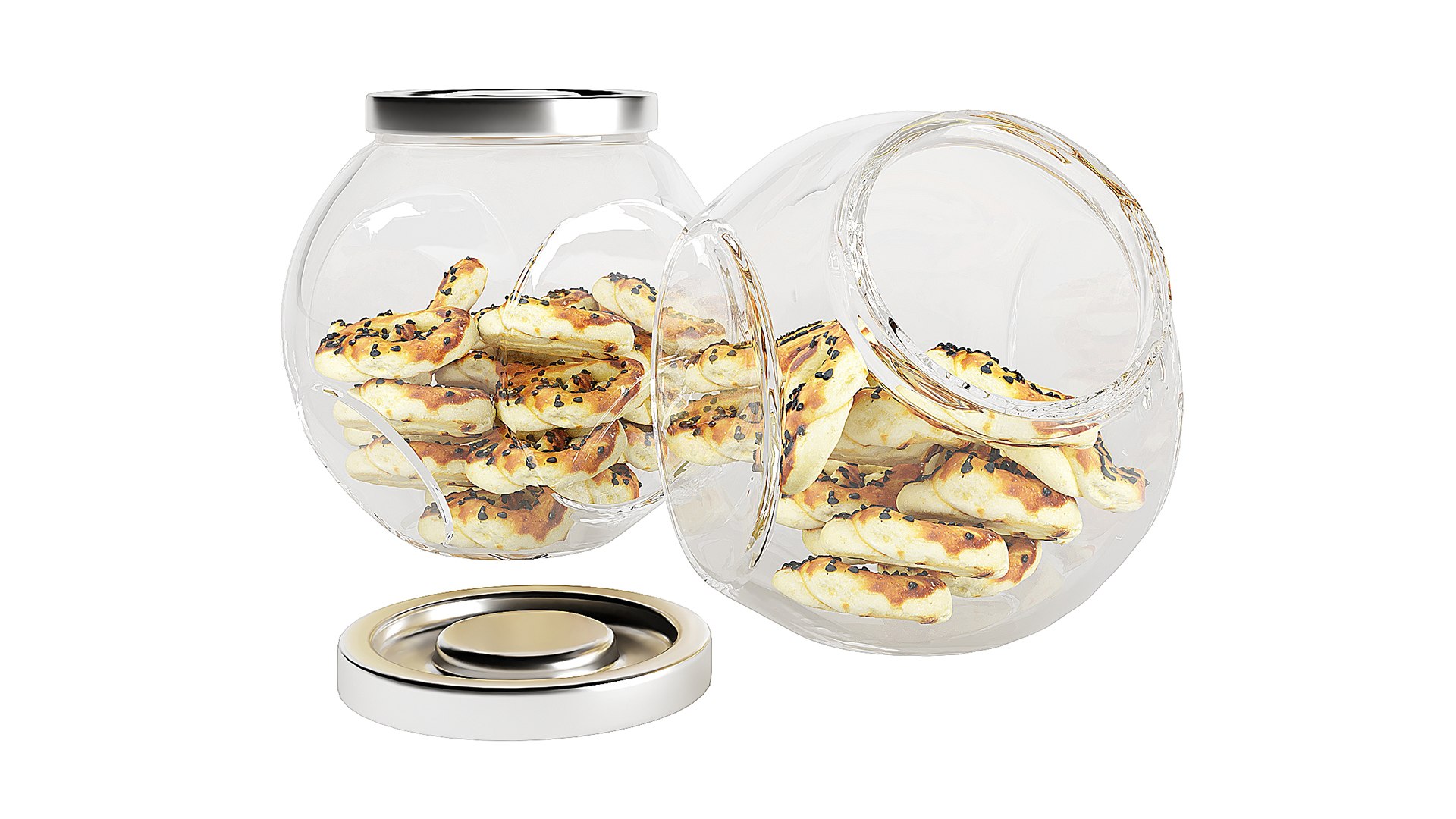 3D Chocolate Chip Cookies In A Glass Jar 15 Model - TurboSquid 1981667