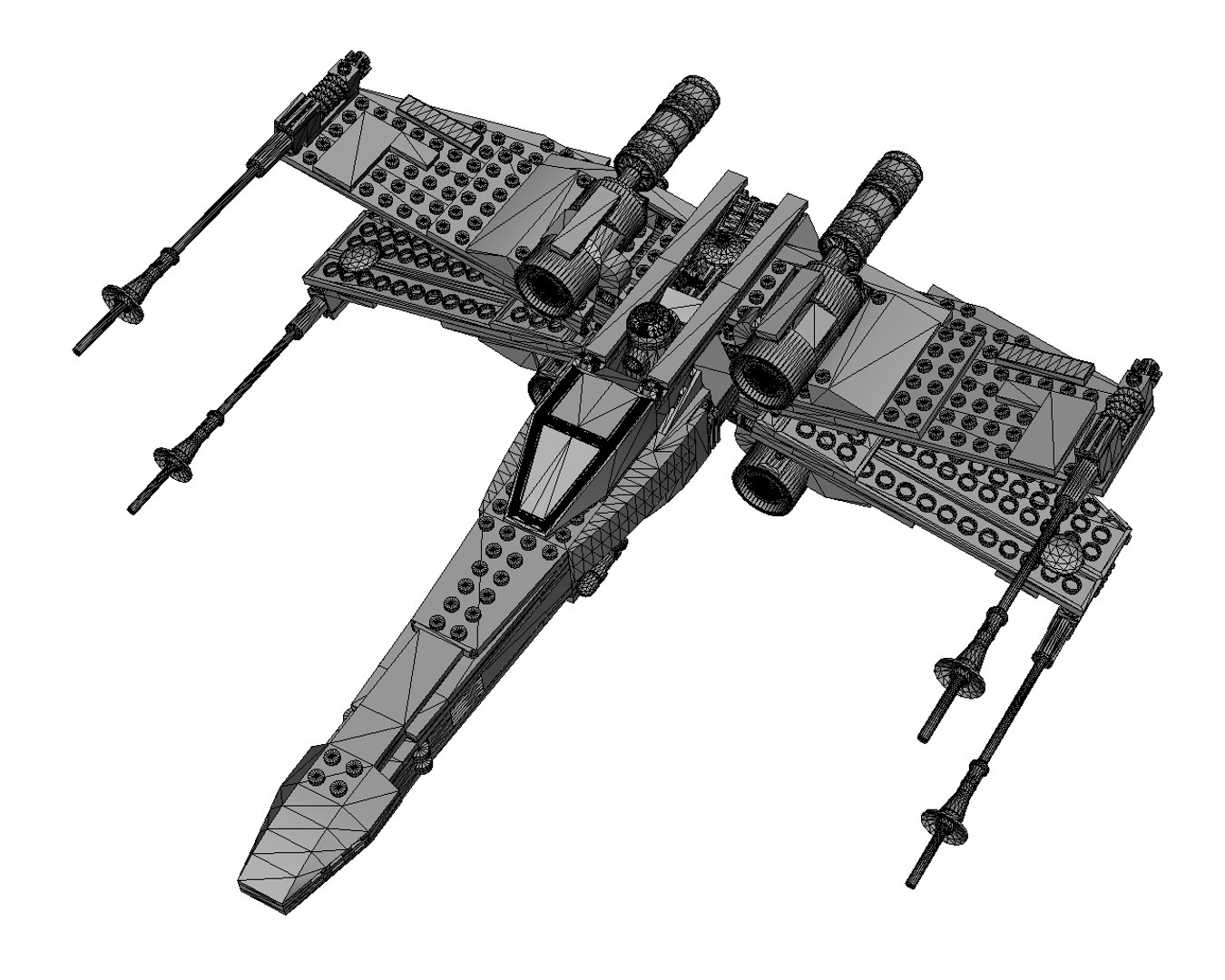 X-wing Starfighter Lego Dxf