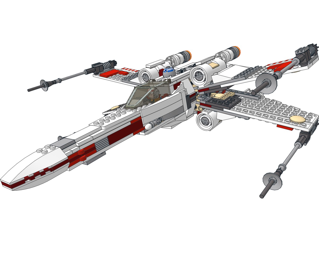 X-wing Starfighter Lego Dxf