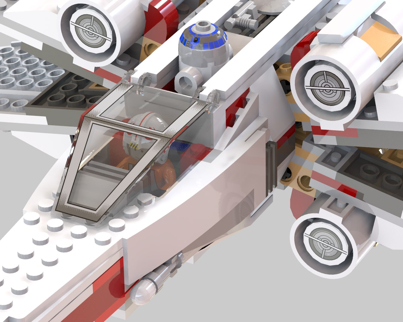 X-wing Starfighter Lego Dxf