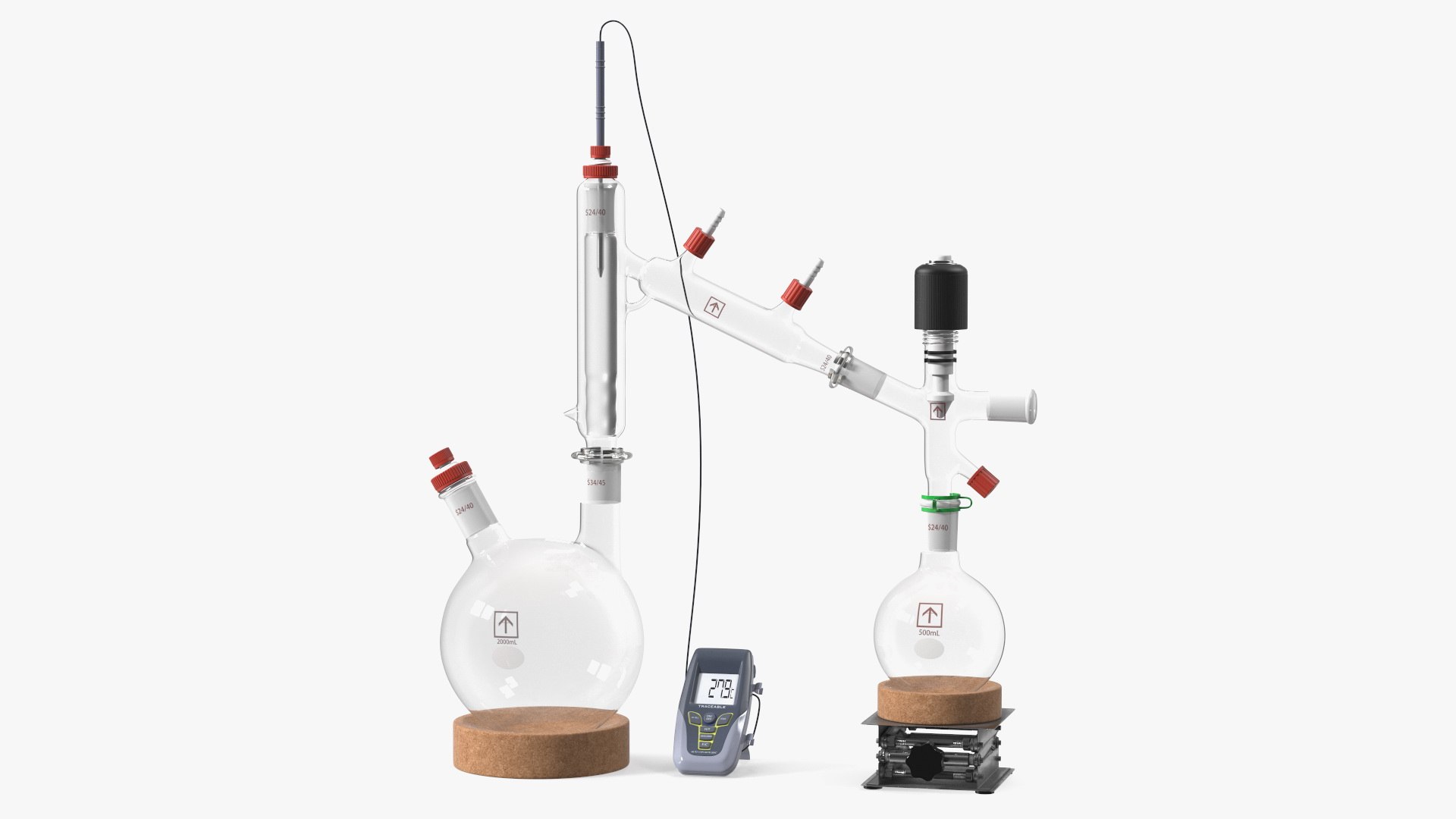 3D Distillation Kit With Thermometer Kangaroo Model - TurboSquid 1902028