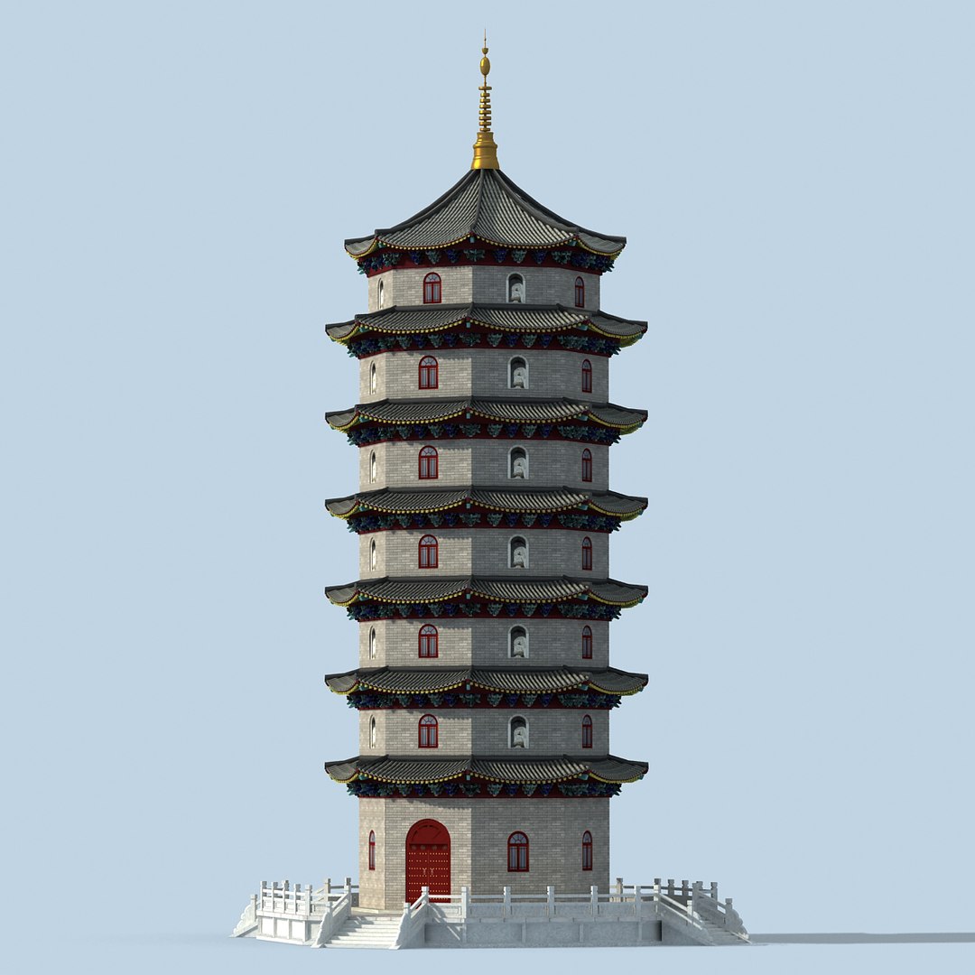 Chinese Pagodas 3D Model - TurboSquid 1703713