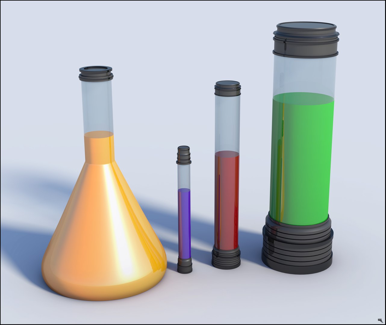 Lab Cups Chemistry 3D Model - TurboSquid 1259735