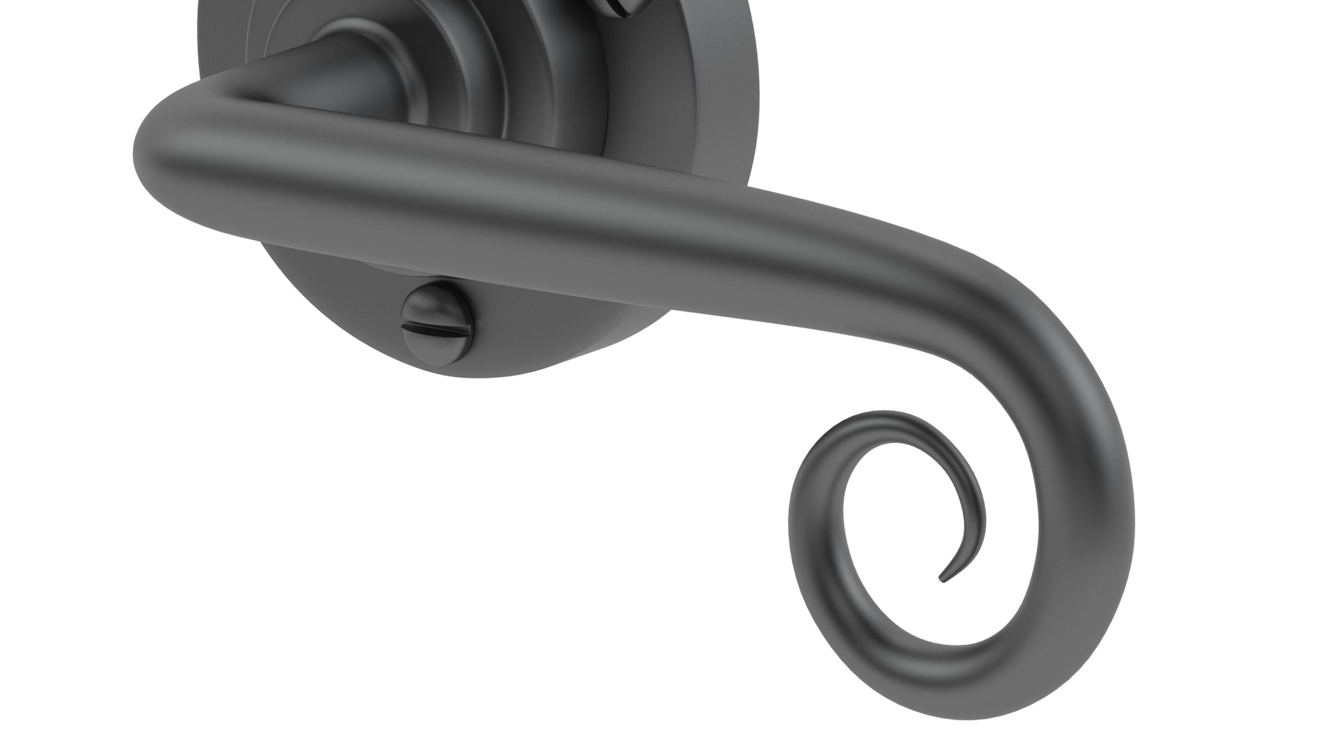 3D Circle Stonebridge Curl Door Handle Model - TurboSquid 1901226